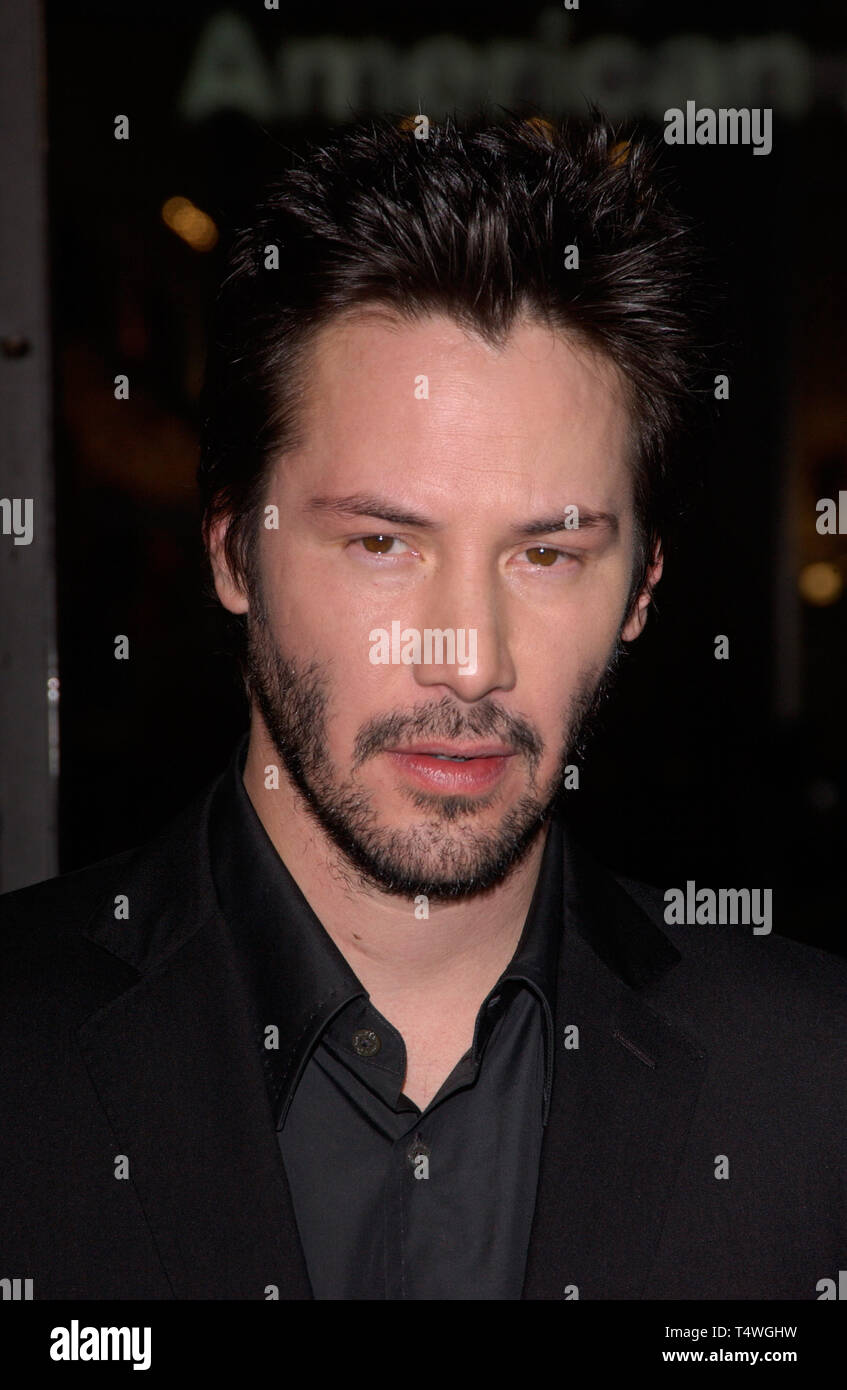 LOS ANGELES, CA. February 16, 2005: Actor KEANU REEVES at the world ...
