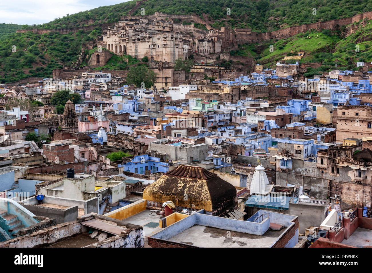 View of Bundi with the Garh Palace, Rajasthan, India Stock Photo - Alamy