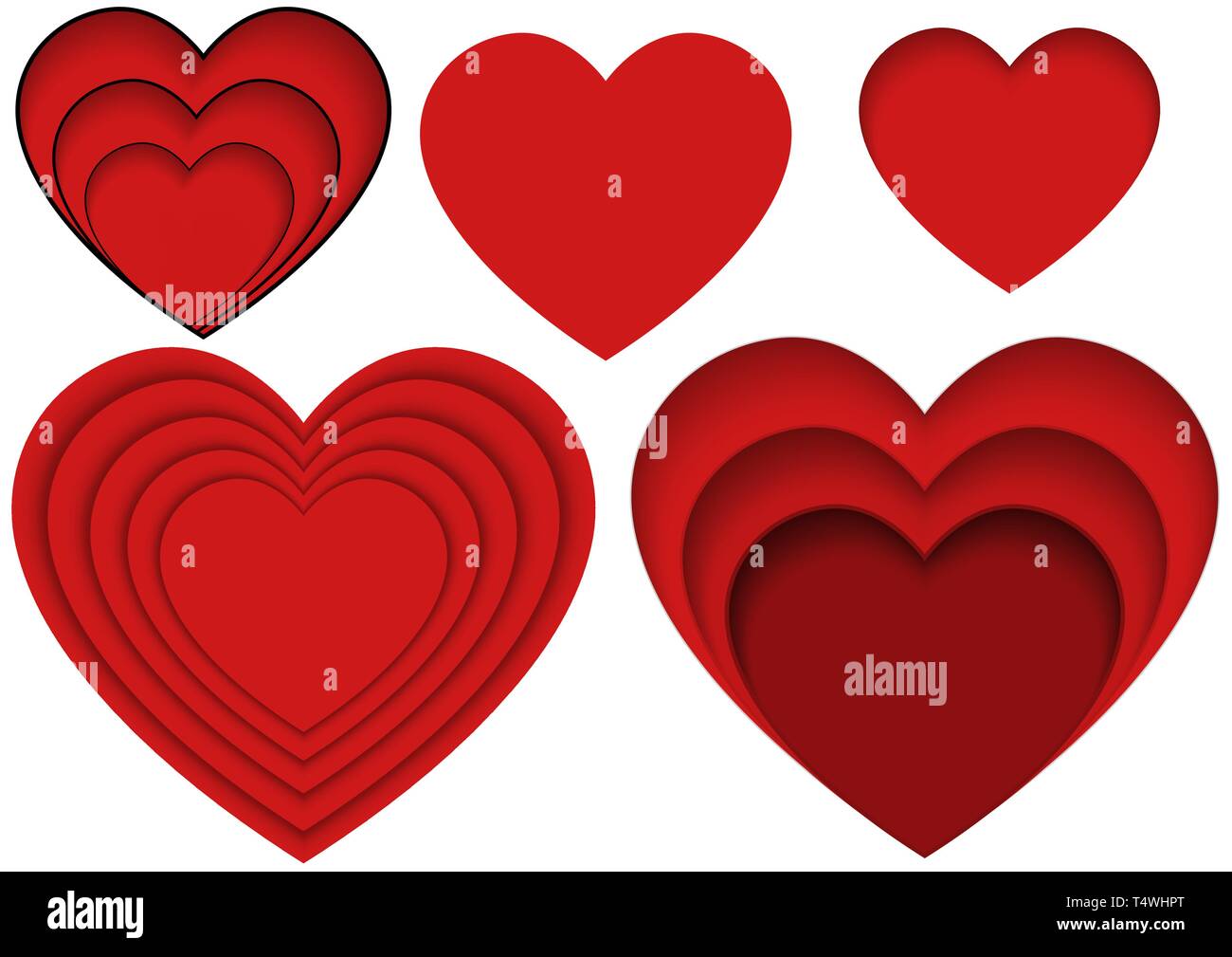 Heart Shapes for Apps and Websites or Illustrations Stock Vector Image ...
