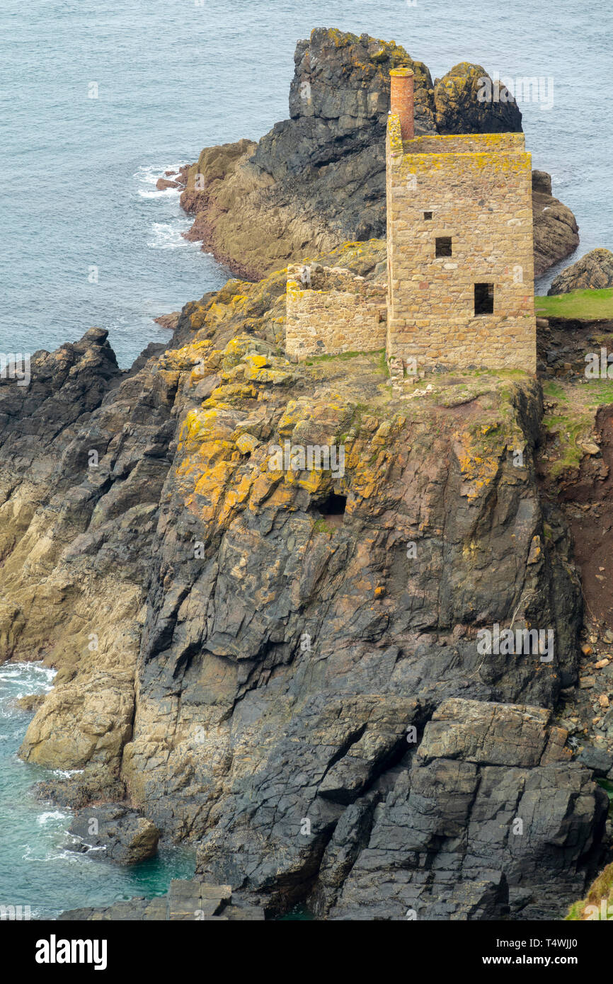 Crowns Engine Houses, Botallack Mine Stock Photo - Alamy
