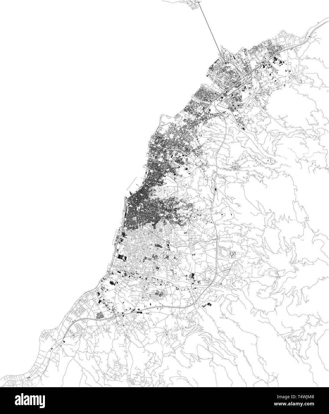Satellite map of Patras, it is Greece's third-largest city and the ...