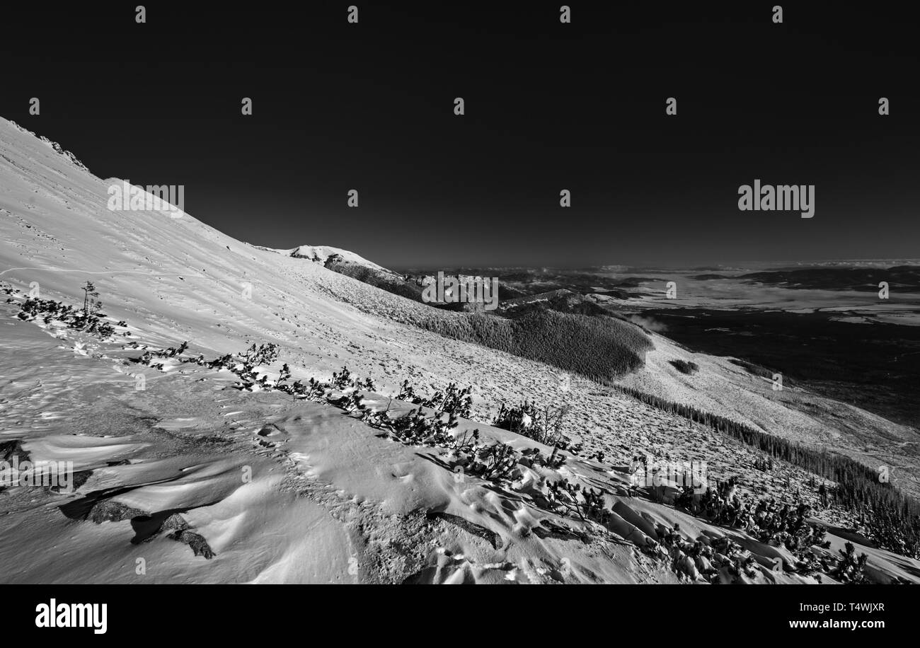 Lake in high tatras Black and White Stock Photos & Images - Alamy