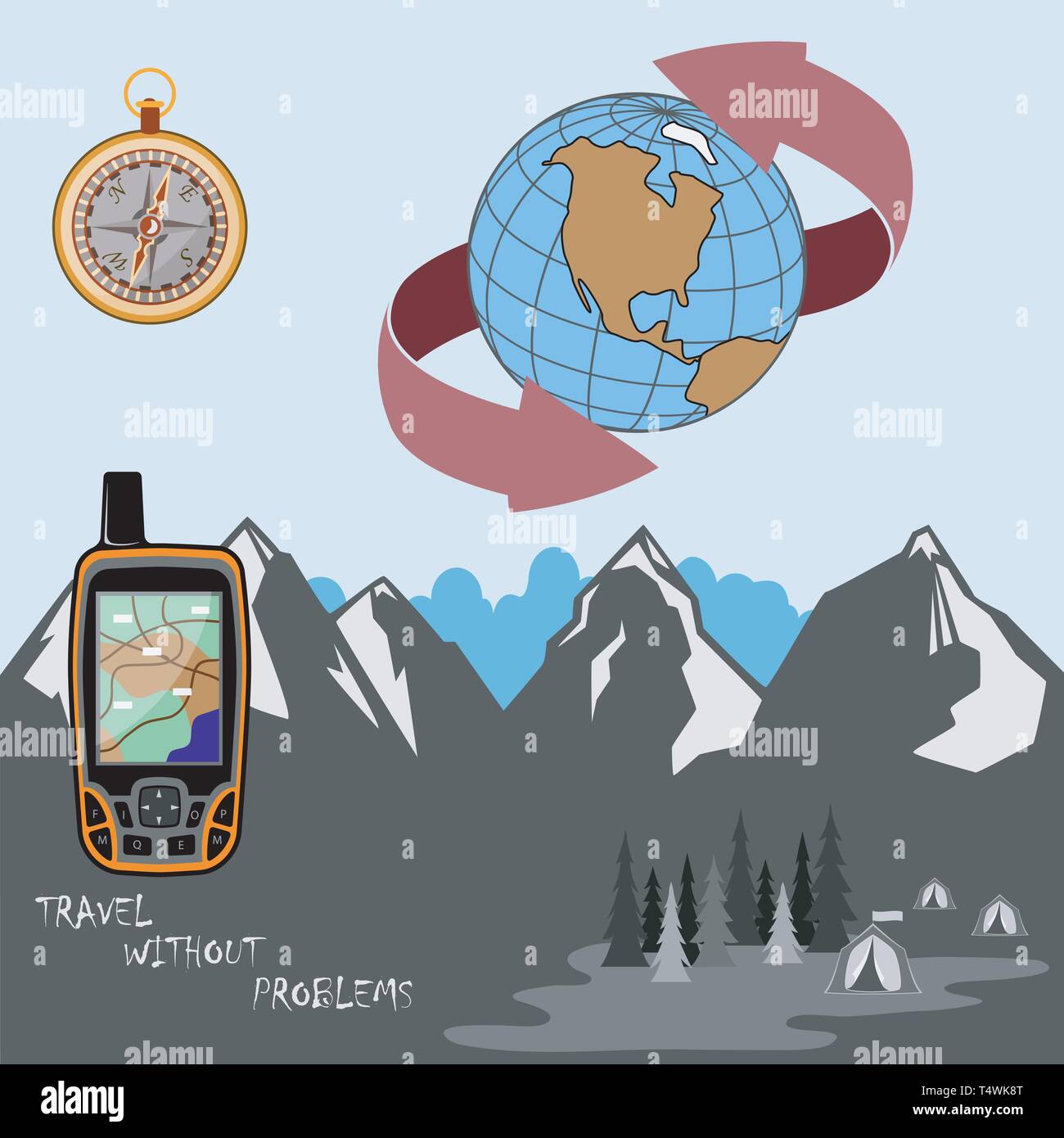 Aircraft compass Stock Vector Images - Alamy