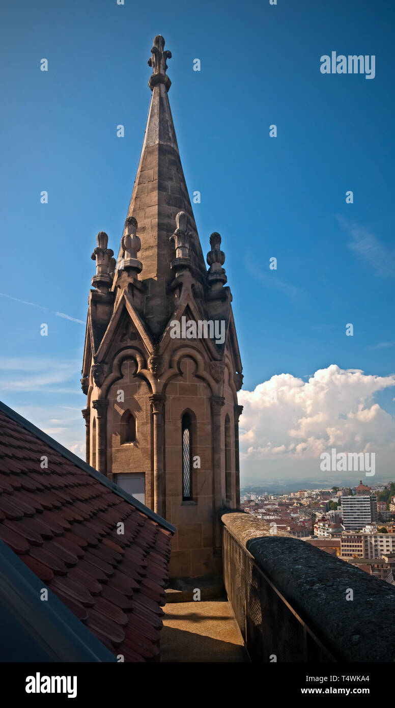 Lausanne City in Vaud Canton (Switzerland). The city is located near ...