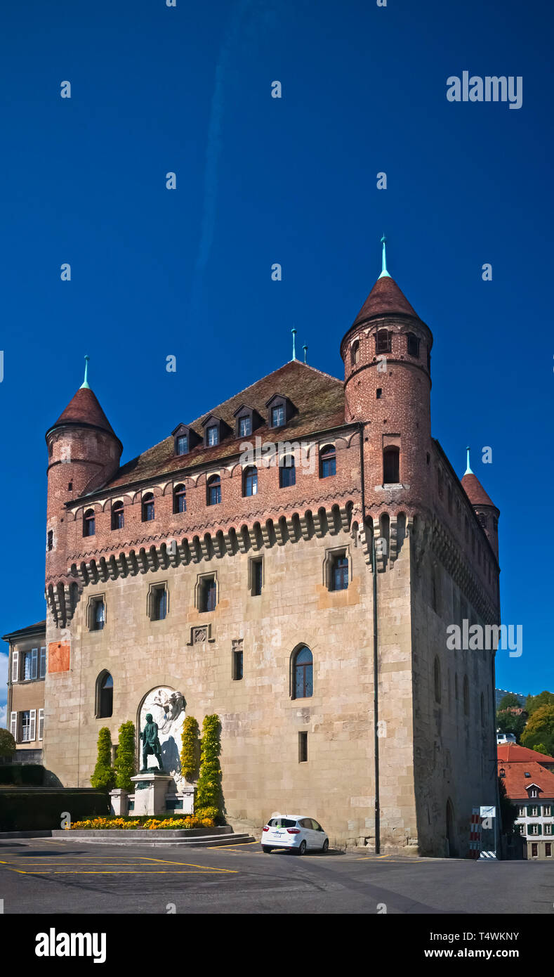 Lausanne City in Vaud Canton (Switzerland). The city is located near ...