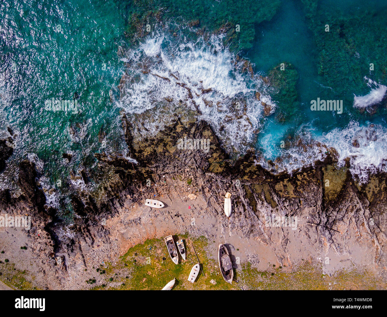 Views of traditional greek village of Milatos, Crete, Greece Stock ...