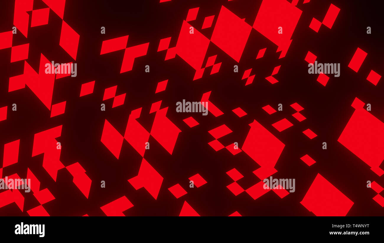 Red Squares on Black Abstract Illustration Background Stock Photo - Alamy