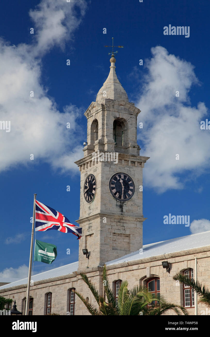 Bermuda, Sandys Parish, Royal Naval Dockyard, the Clock Towers Stock ...