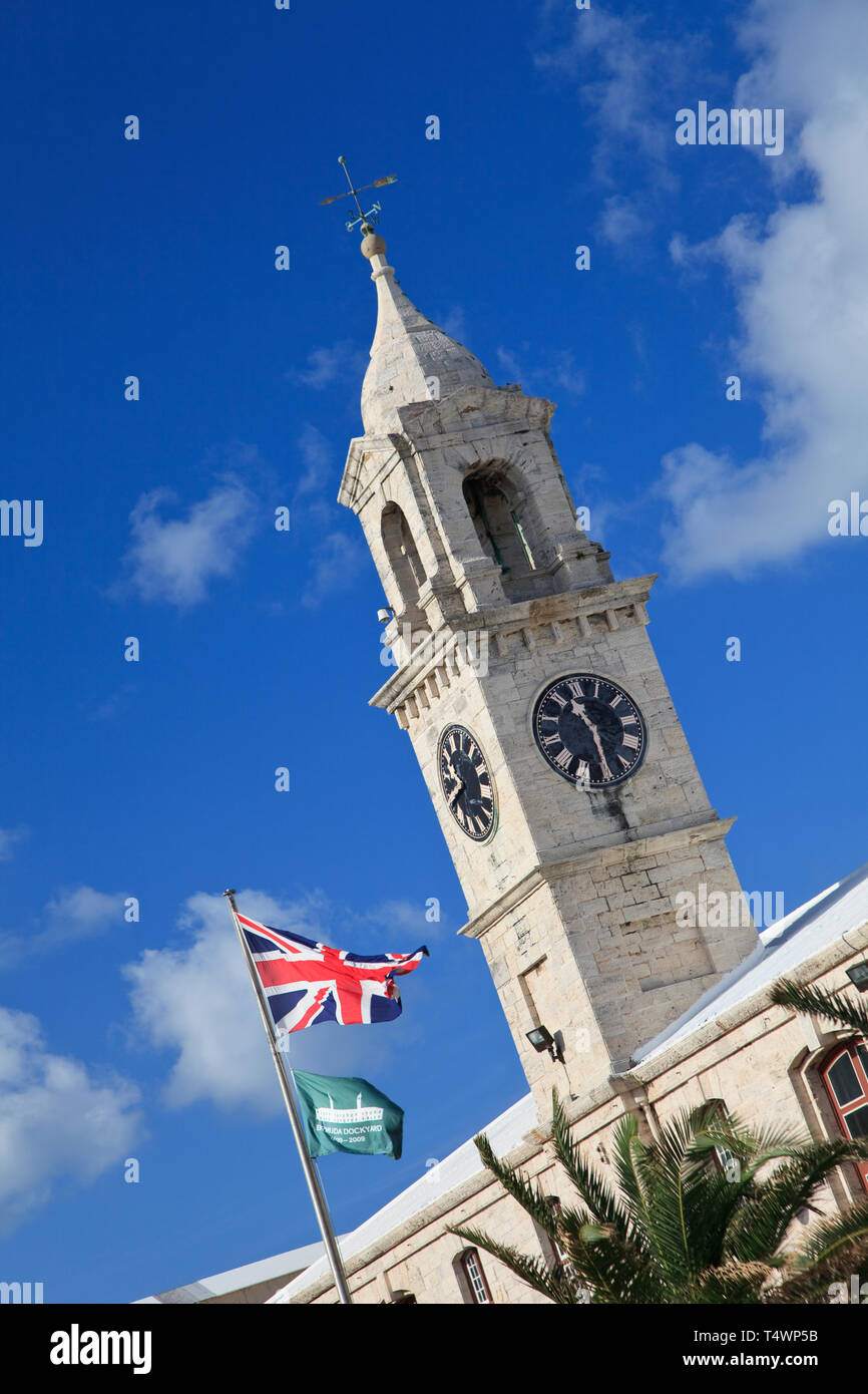 Bermuda, Sandys Parish, Royal Naval Dockyard, the Clock Towers Stock ...