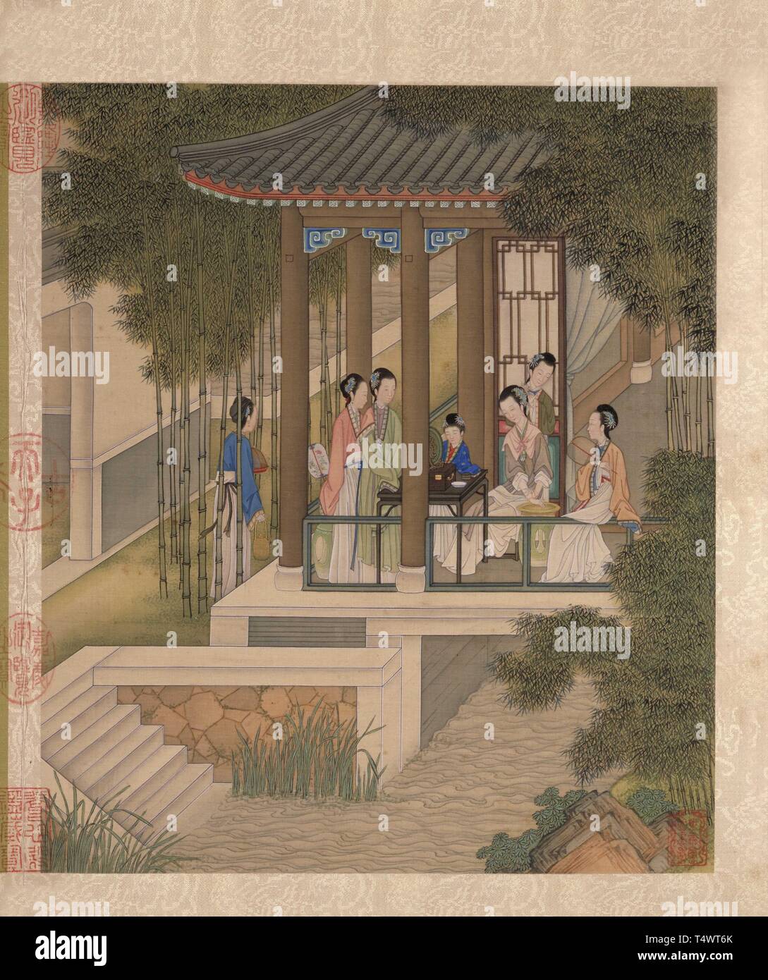 Chen Mei's "Yueman Qing Tour Atlas" depicts the palace's 12-month deep ...