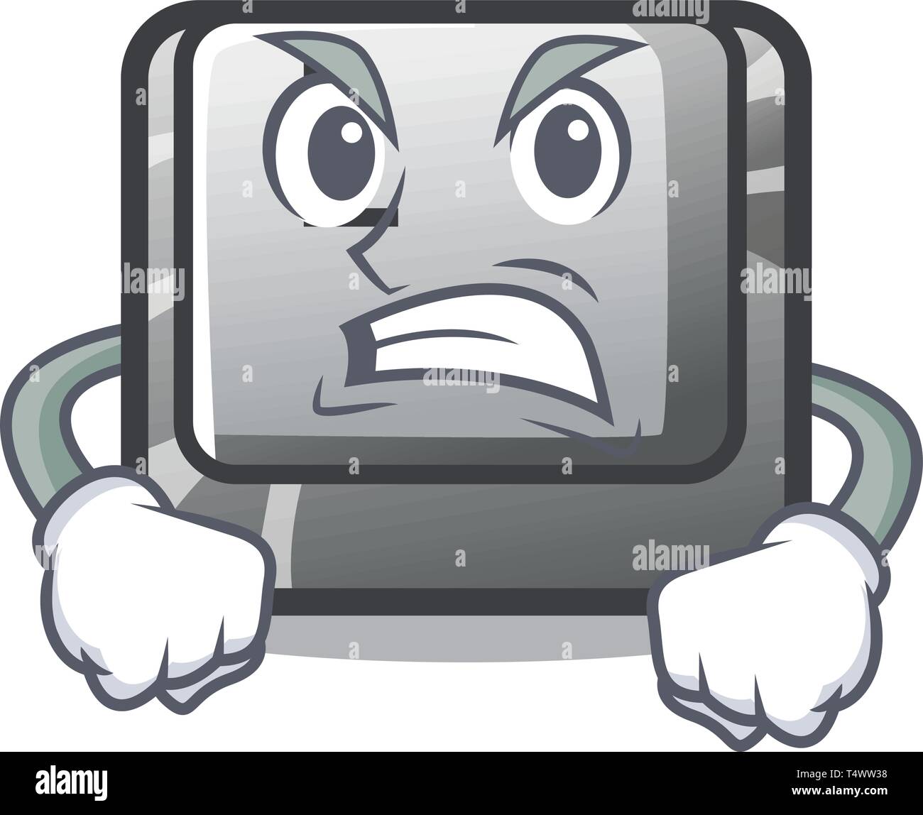 Angry button L isolated in the cartoon Stock Vector Image & Art - Alamy
