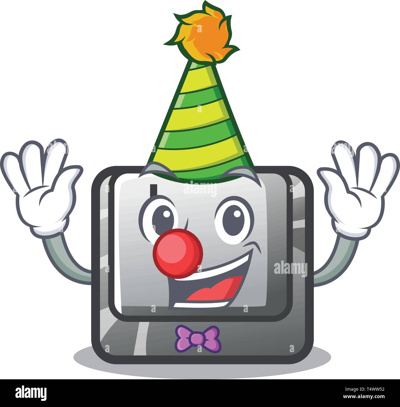 Clown button L on a game cartoon Stock Vector Image & Art - Alamy
