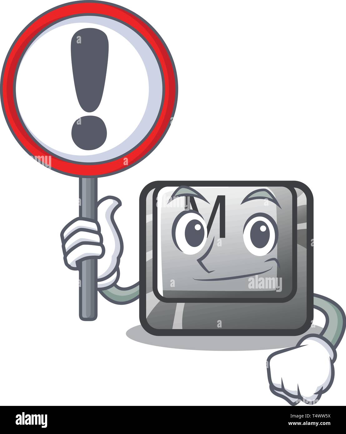 With sign button M on a keyboard mascot Stock Vector Image & Art - Alamy