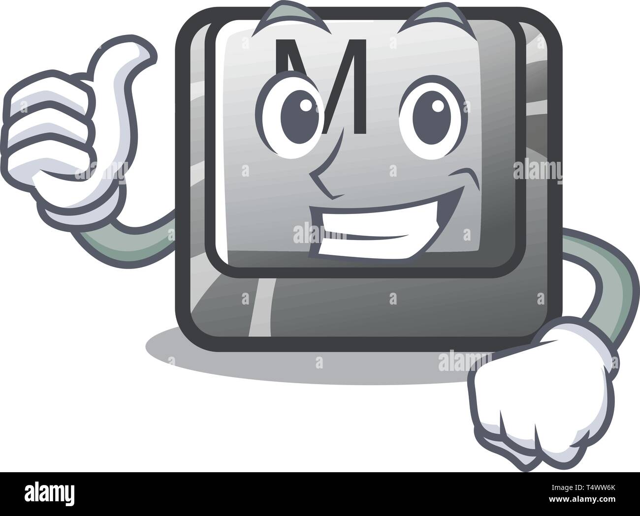 Thumbs up button M in the character shape Stock Vector Image & Art - Alamy