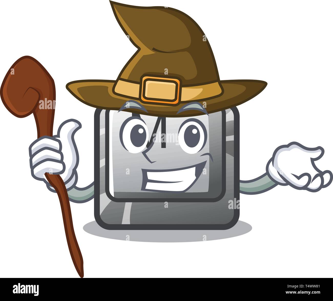 Witch M button installed in game cartoons Stock Vector Image & Art - Alamy