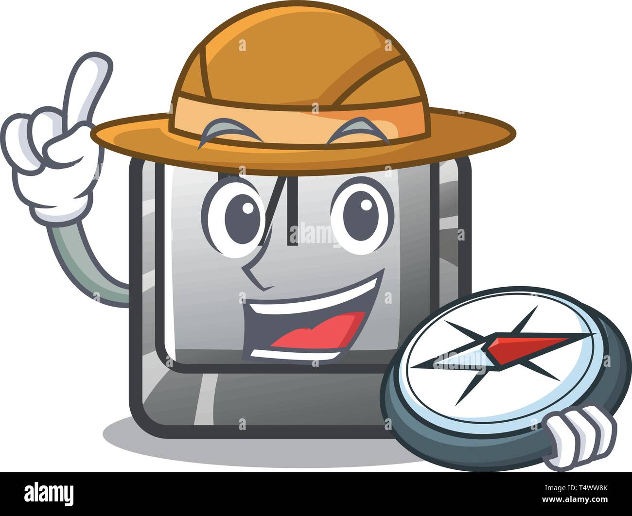 Explorer M button installed in game cartoons Stock Vector Image & Art ...