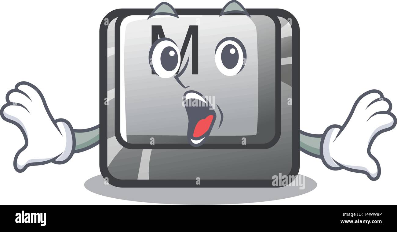 Surprised M button installed in game cartoons Stock Vector Image & Art ...
