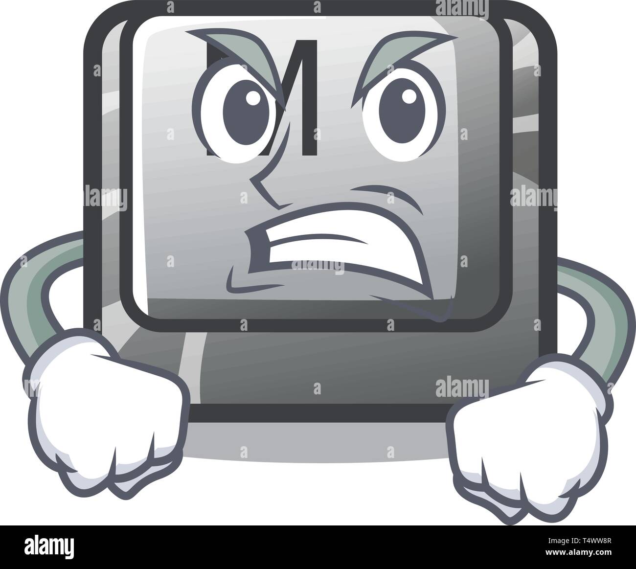 Angry M button installed in game cartoons Stock Vector Image & Art - Alamy