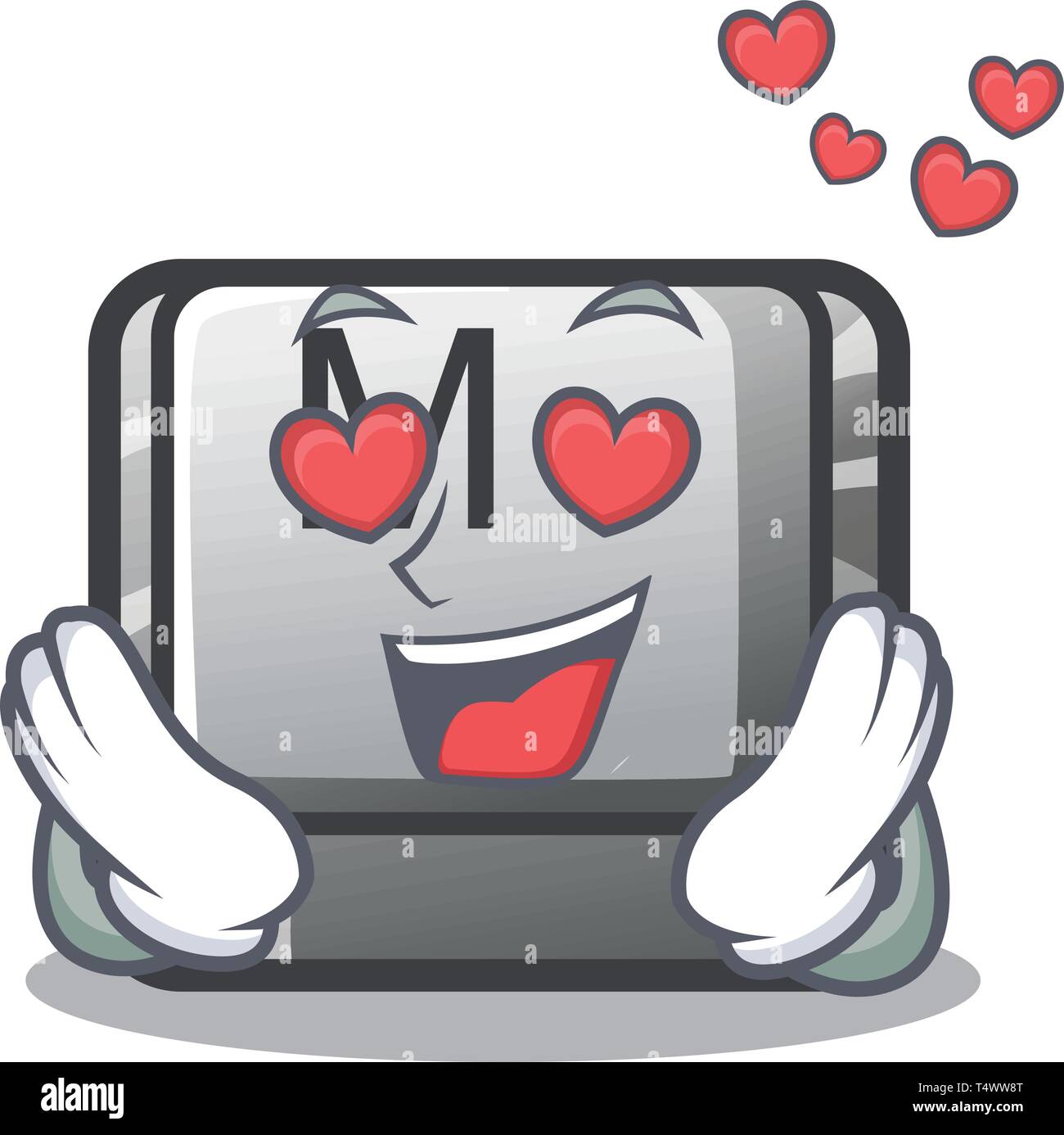 In love M button installed in game cartoons Stock Vector Image & Art ...
