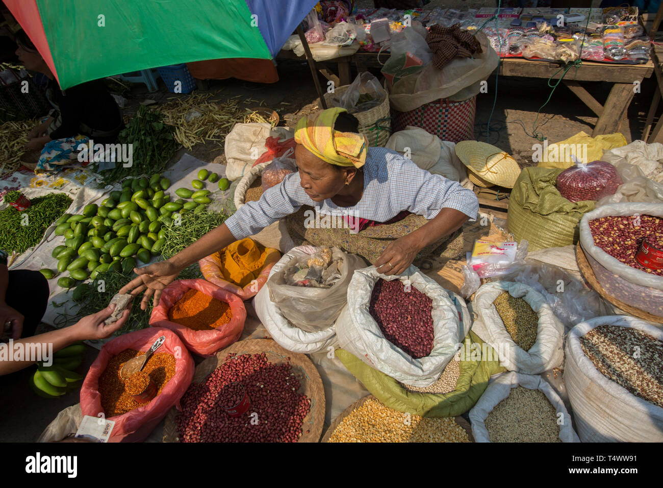 Woman beans and lentils hi-res stock photography and images - Alamy