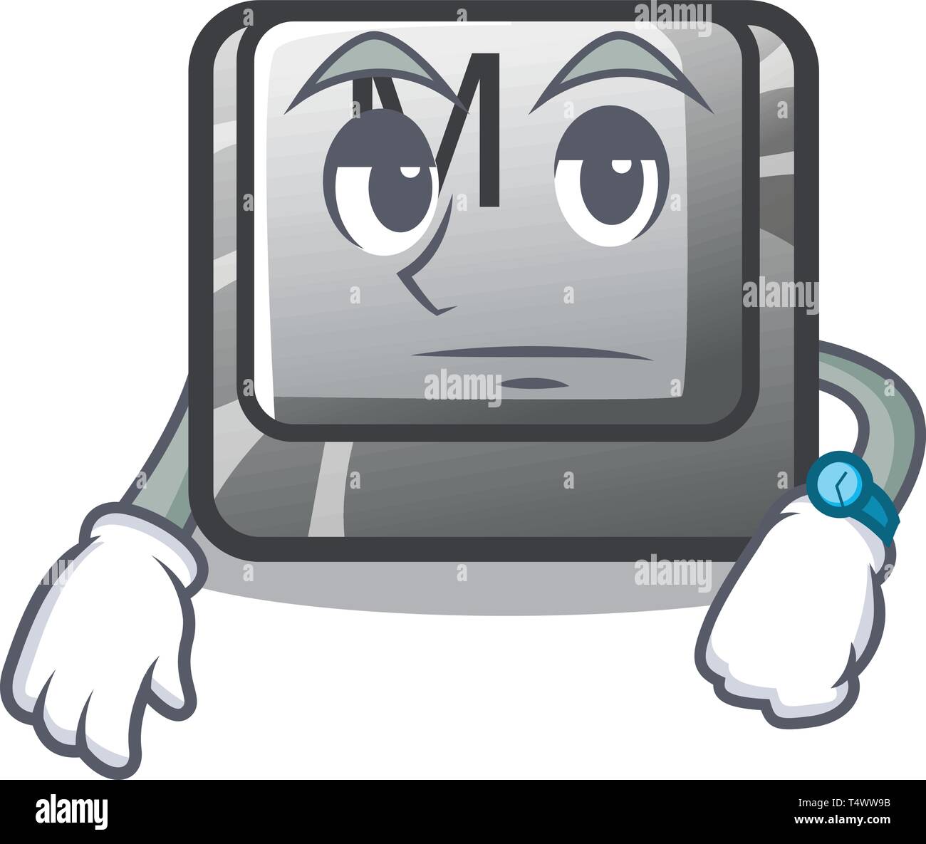 Waiting button M isolated in the cartoon Stock Vector Image & Art - Alamy