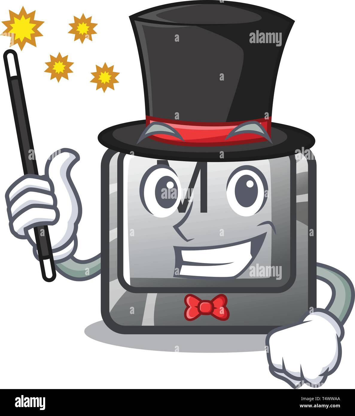 Magician button M isolated in the cartoon Stock Vector Image & Art - Alamy
