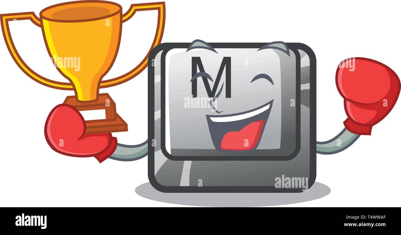 Boxing winner button M isolated in the cartoon Stock Vector Image & Art ...