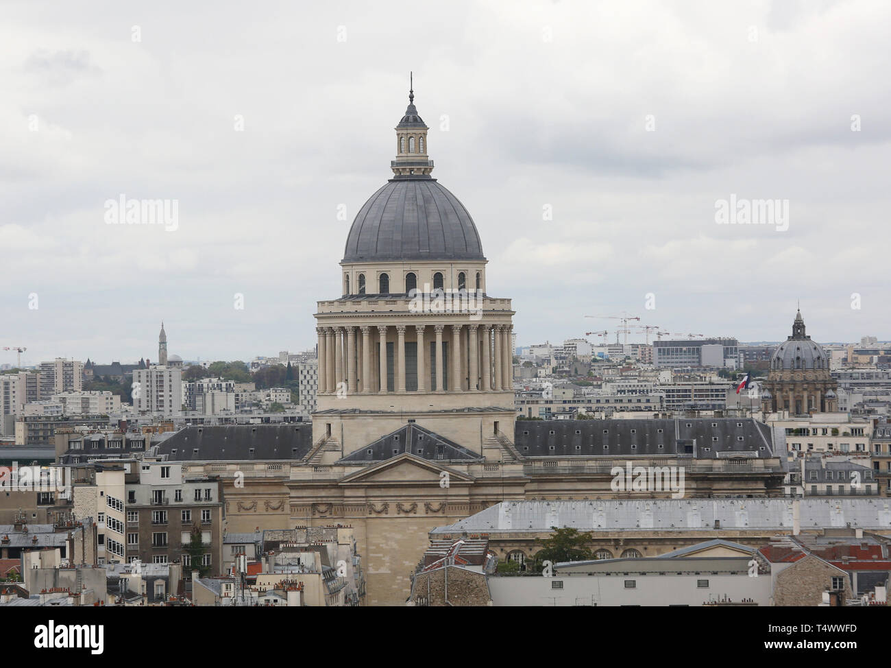 historical building called Pantheon with big Dome in the latin quartier ...