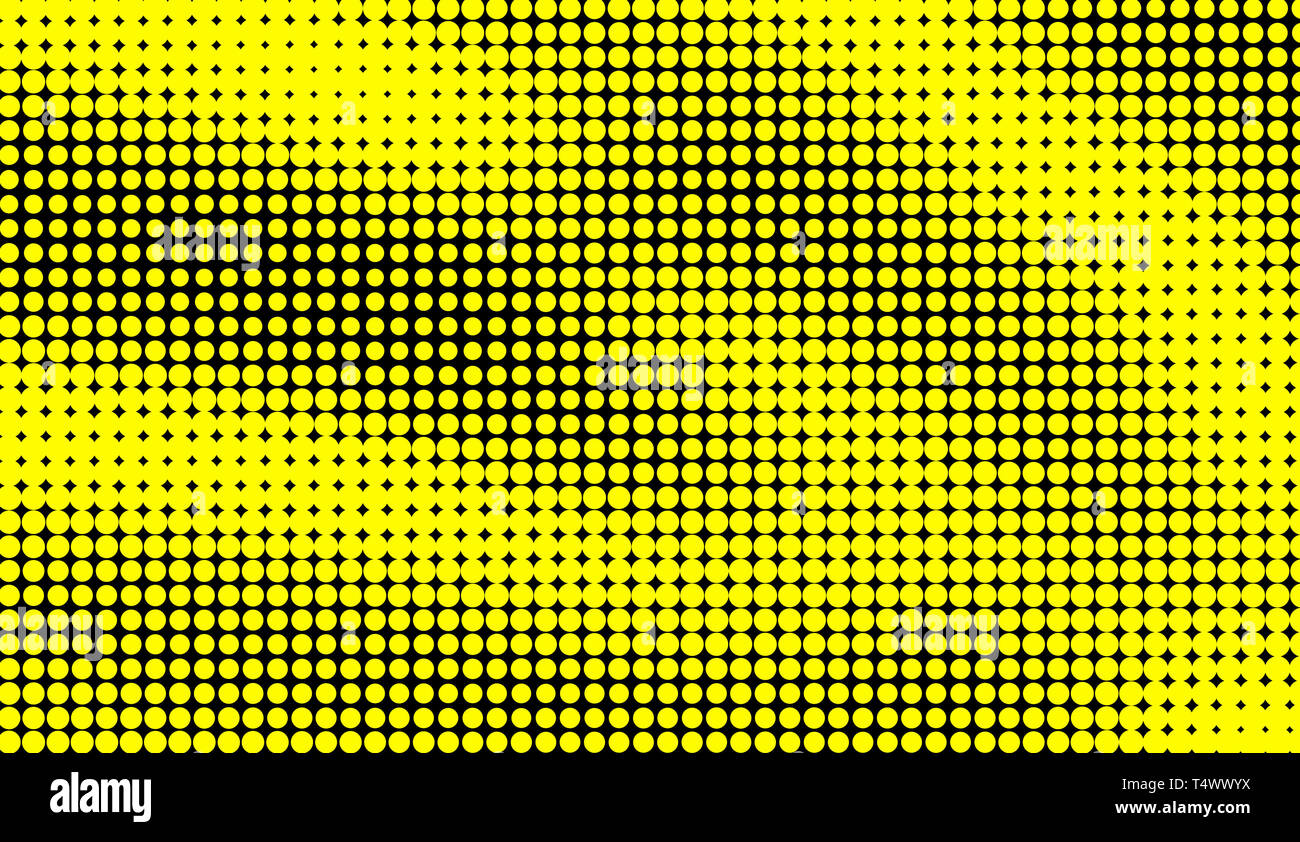 Abstract duotone background . Hypnosis yellow halftone psychedelic art ...