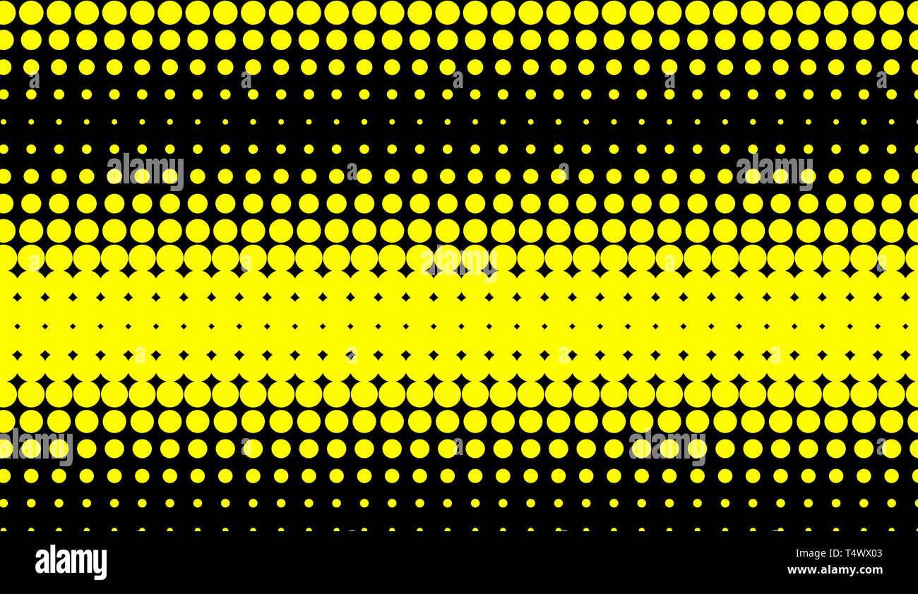 Abstract duotone background . Hypnosis yellow halftone psychedelic art ...