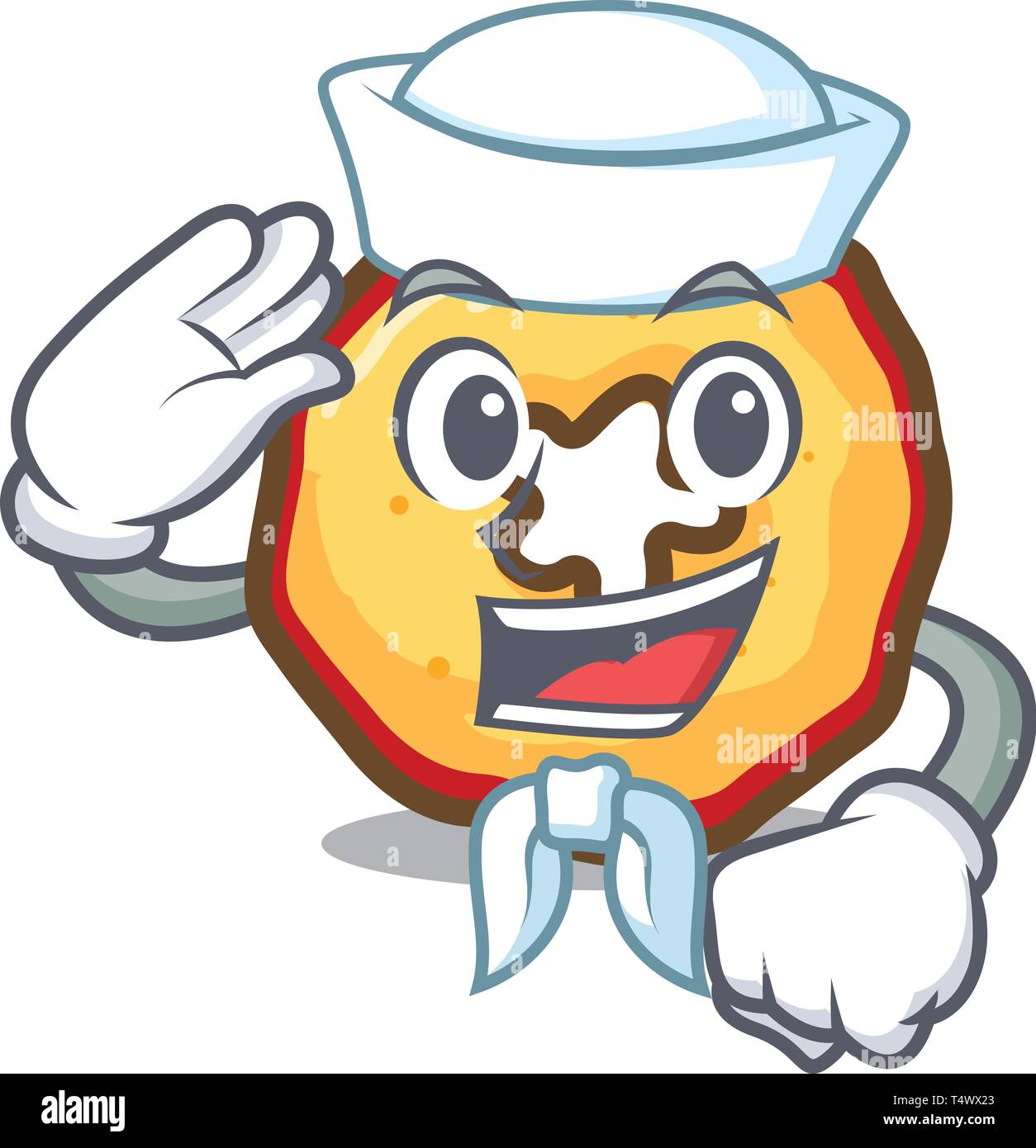 Sailor cartoon apple chips in a bowl Stock Vector Image & Art - Alamy