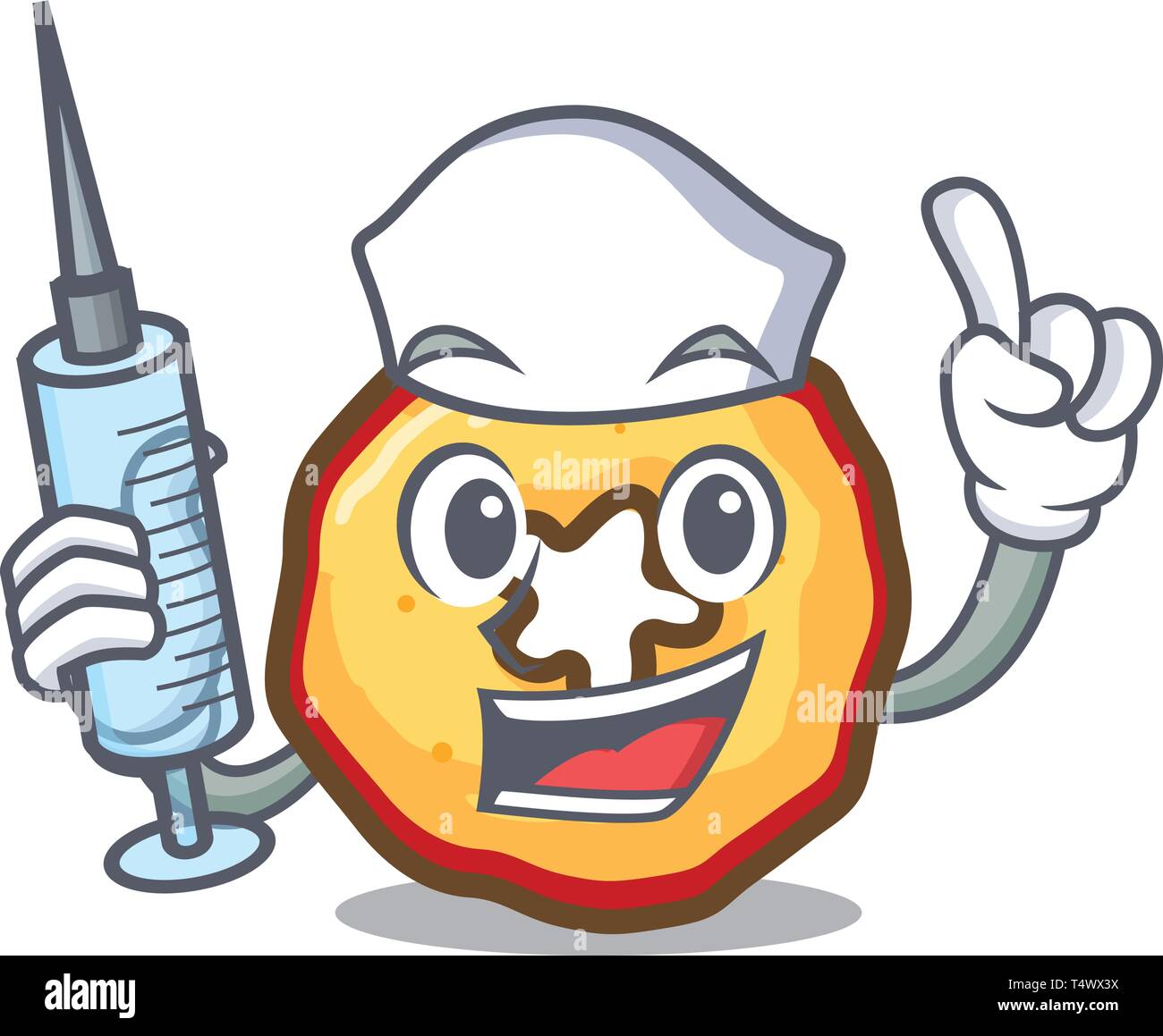 Nurse apple fruit character mascot for health dessert vector ...