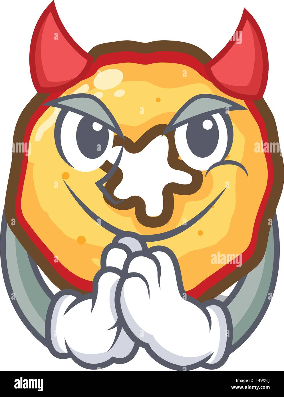 Devil apple chips presented on character boards Stock Vector Image ...