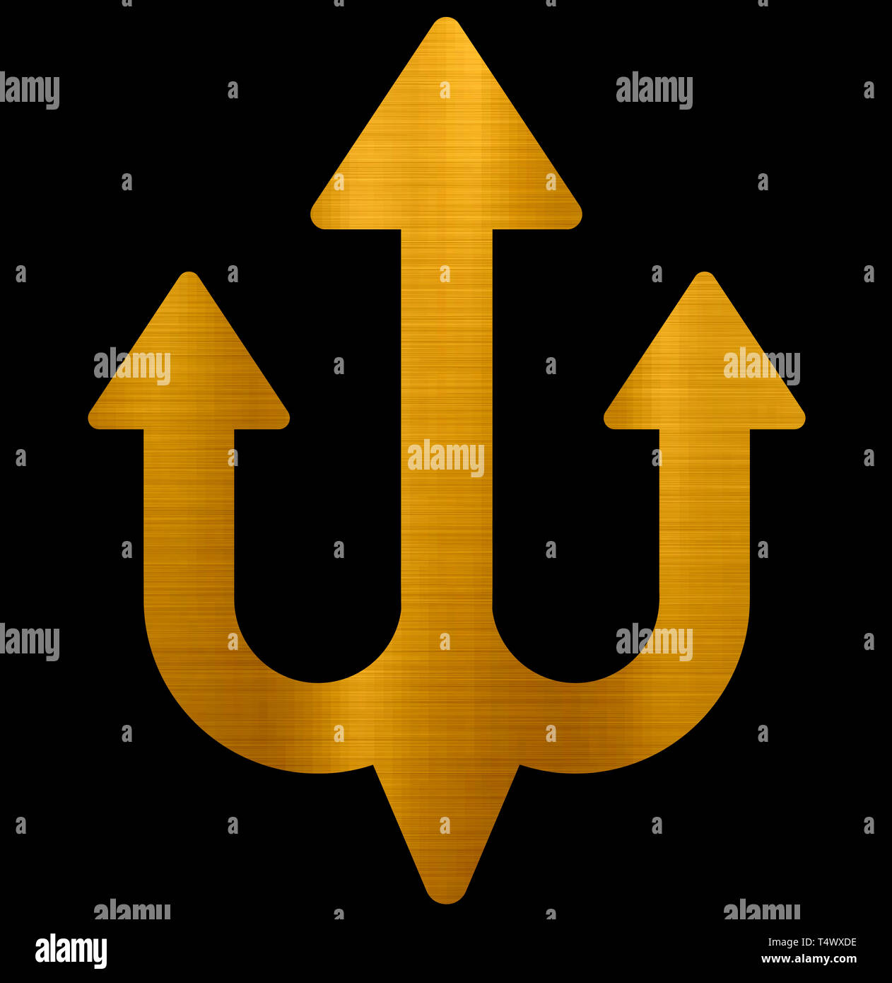 shiva trident hindu sacred golden universe power illustration metallic ...