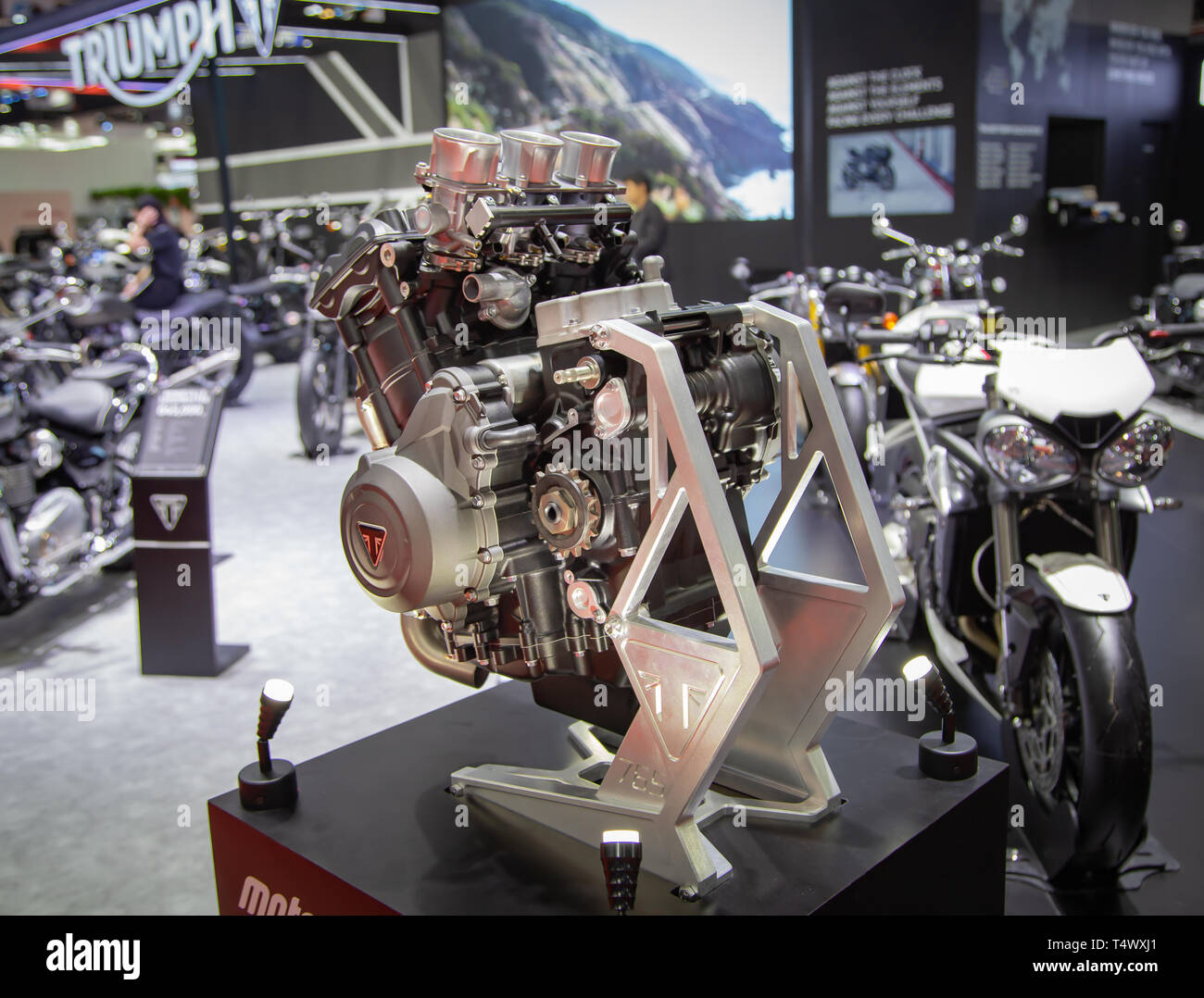 Triple cylinder motorcycle hi-res stock photography and images - Alamy