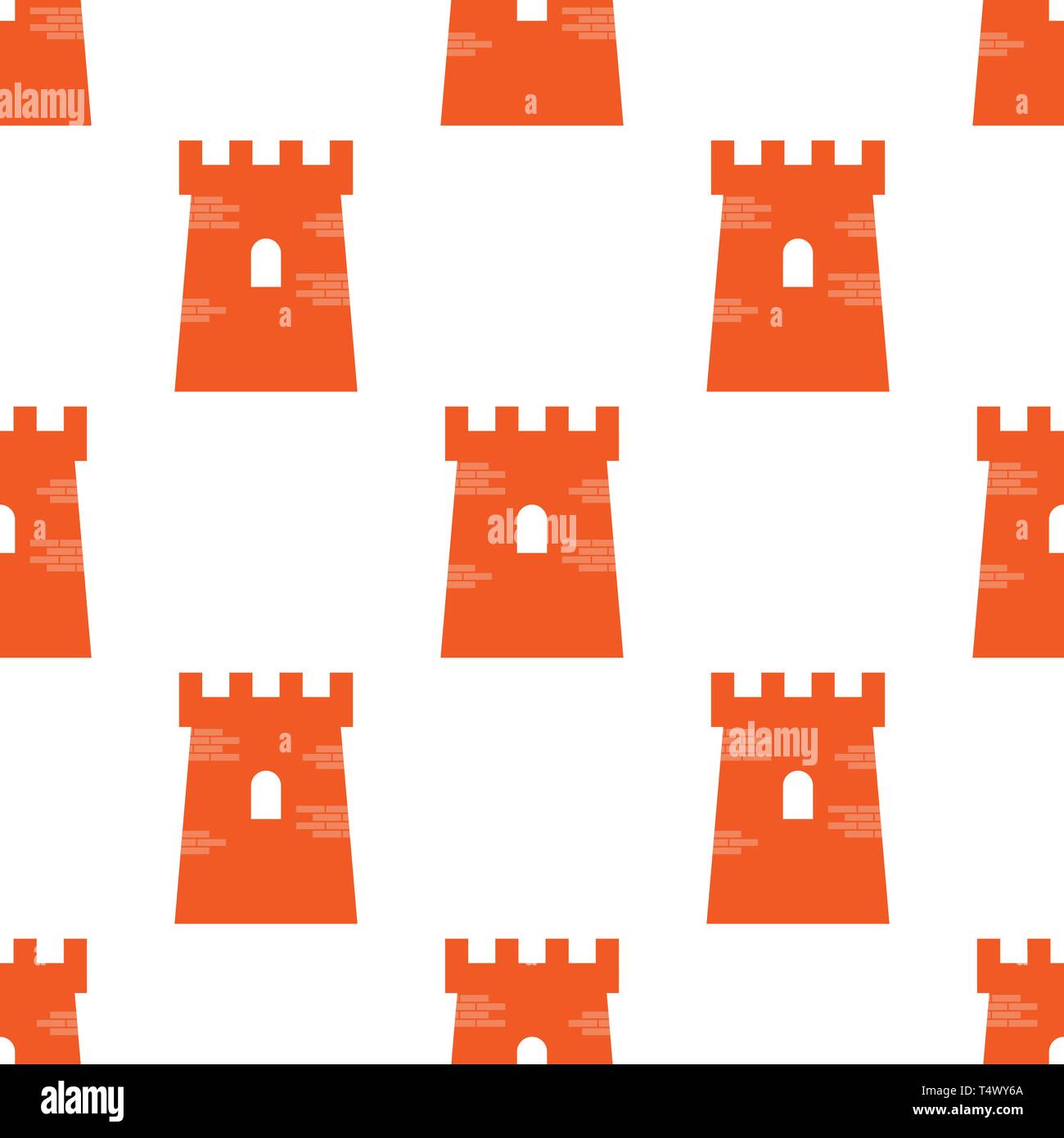 Authentic victorian Castle tower symbol in seamless repeat for any use ...