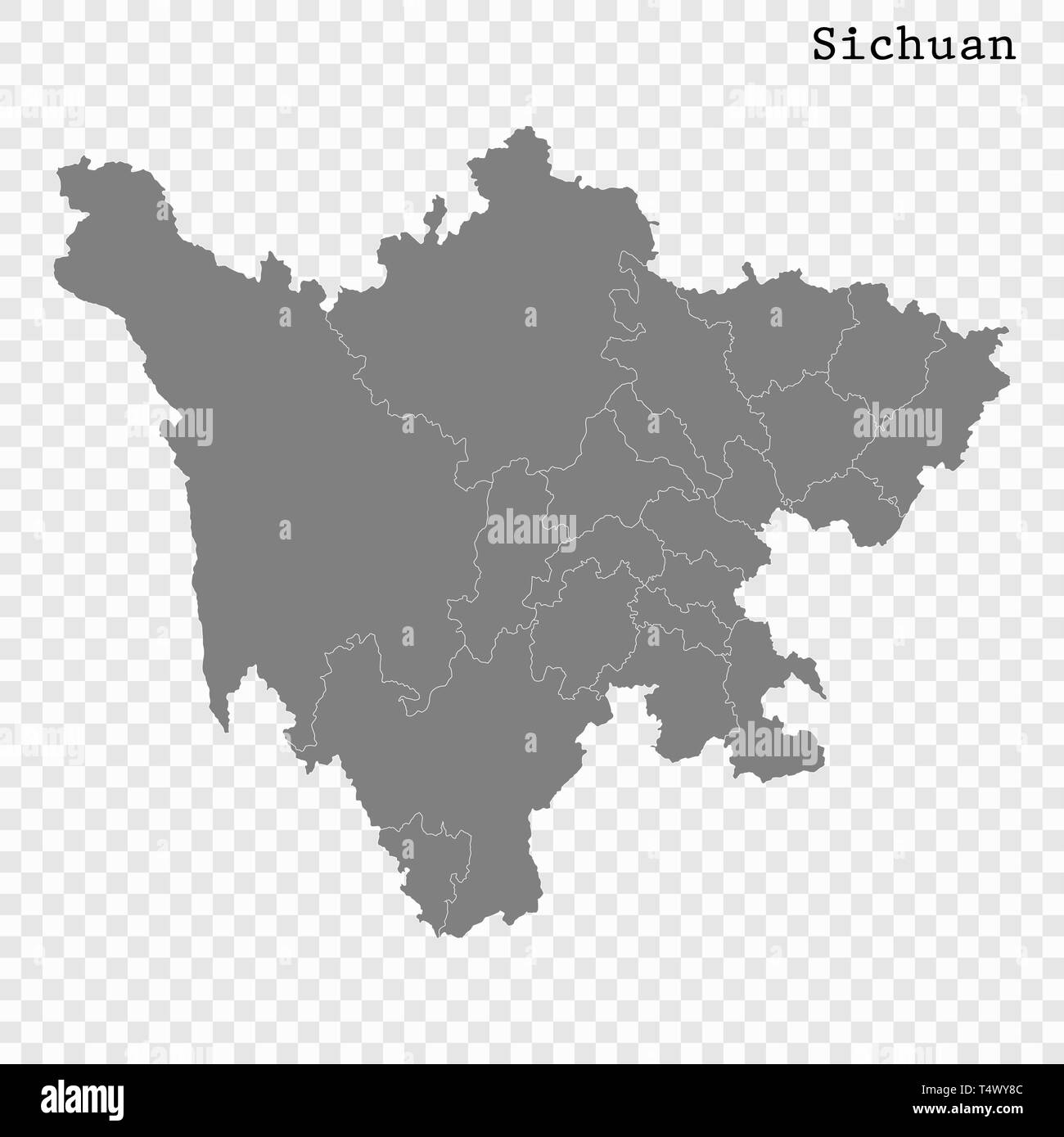 Sichuan map Stock Vector Images - Alamy