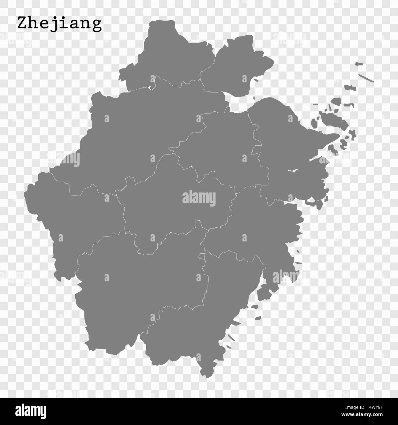 Zhejiang province map Stock Vector Images - Alamy