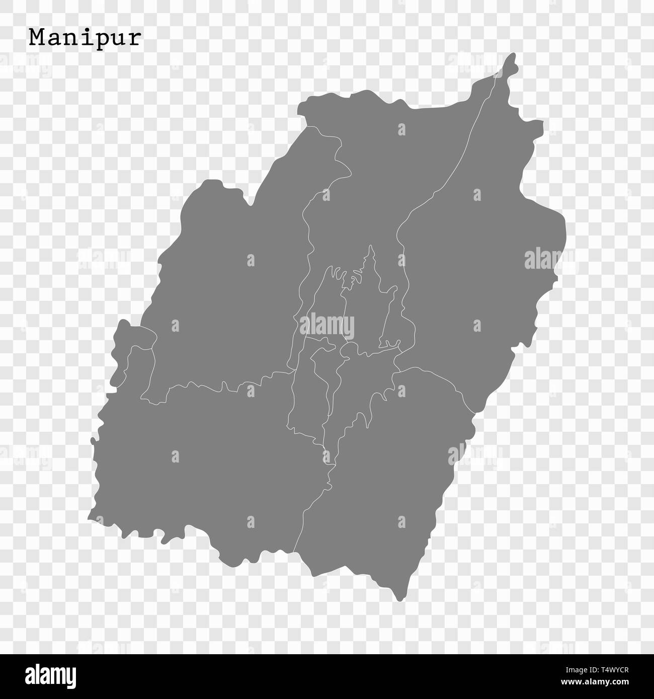 Manipur map vector hi-res stock photography and images - Alamy