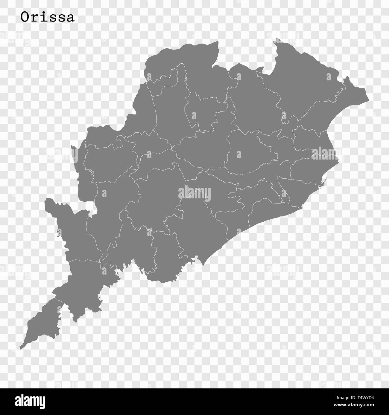 Orissa map hi-res stock photography and images - Alamy