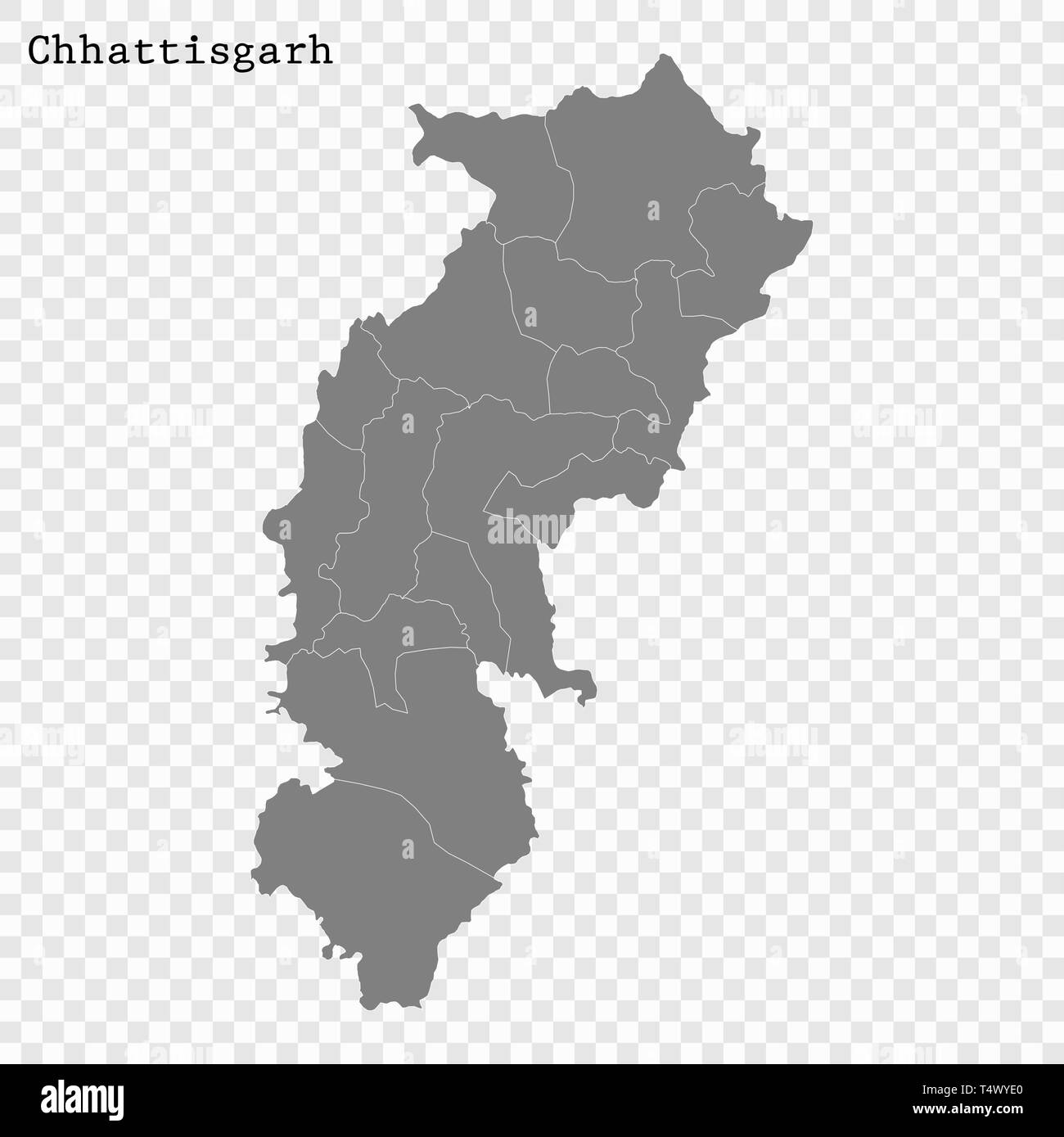 Map of chhattisgarh hi-res stock photography and images - Alamy