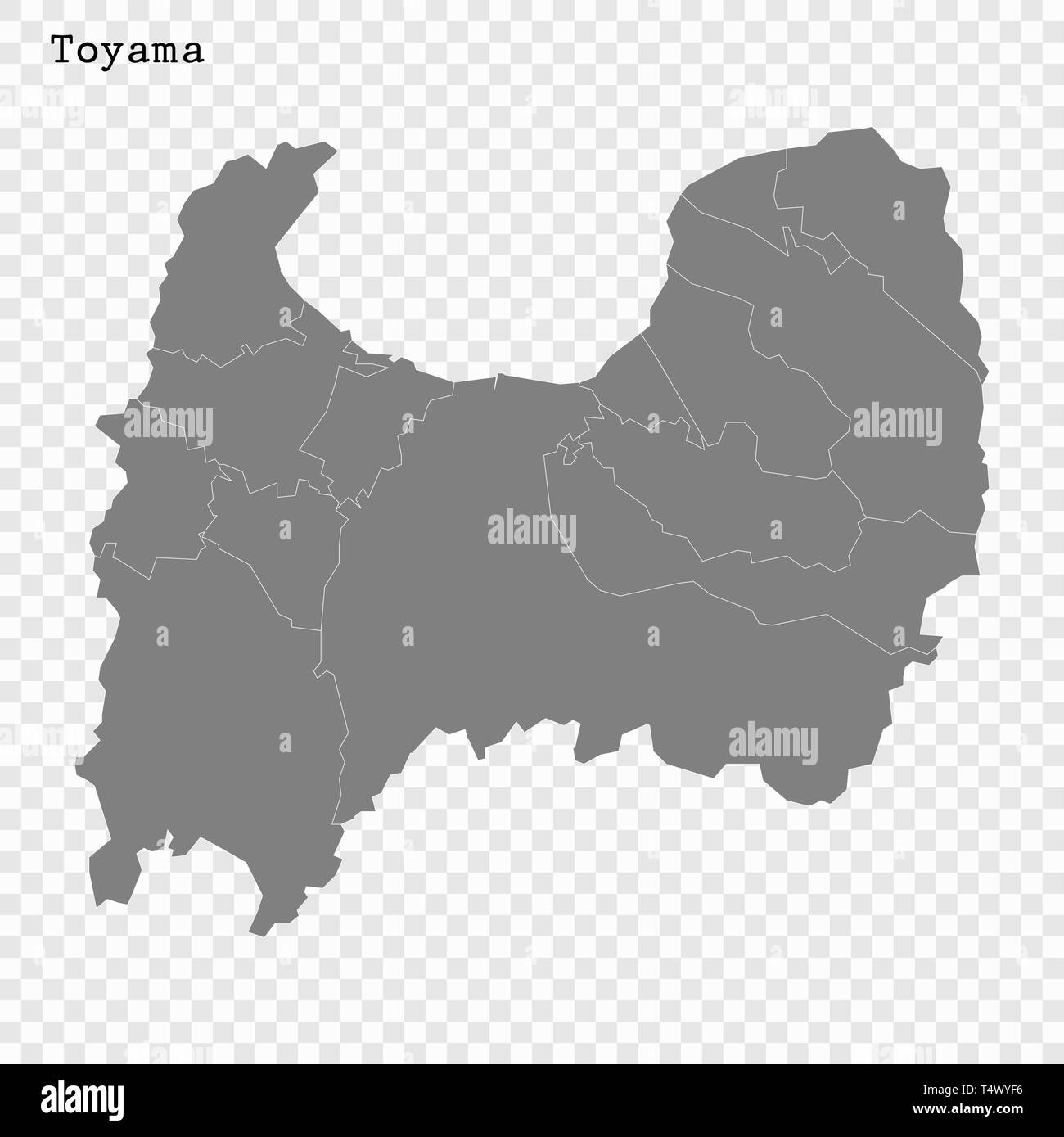 Map of toyama hi-res stock photography and images - Alamy