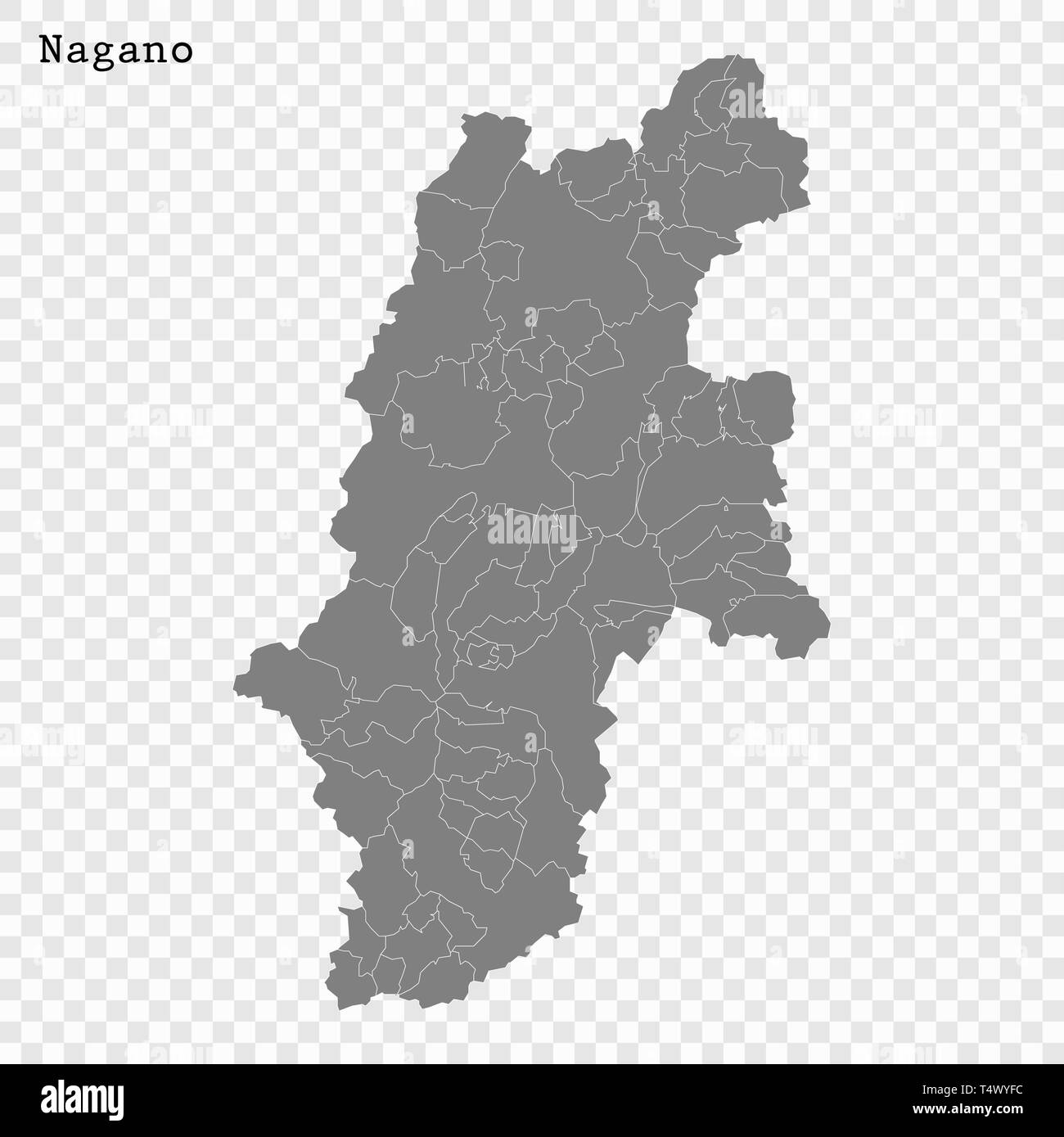 Map of nagano hi-res stock photography and images - Alamy