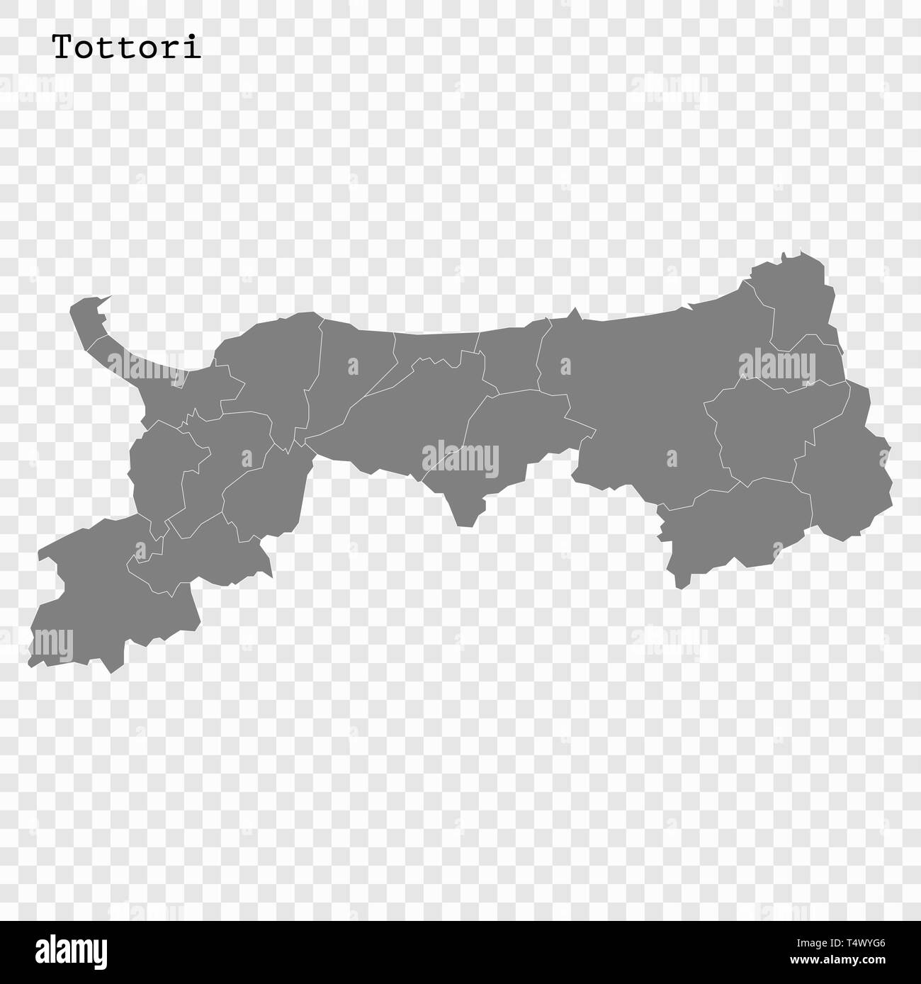 Map of tottori hi-res stock photography and images - Alamy