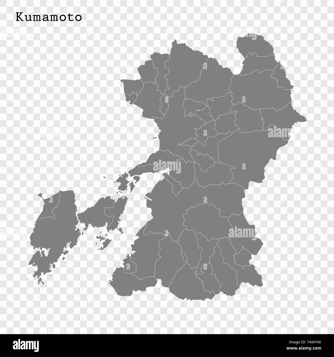 Map of kumamoto hi-res stock photography and images - Alamy