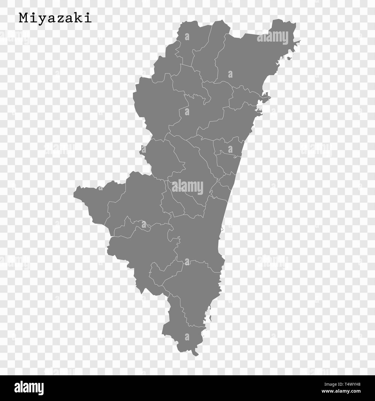 Map of miyazaki hi-res stock photography and images - Alamy