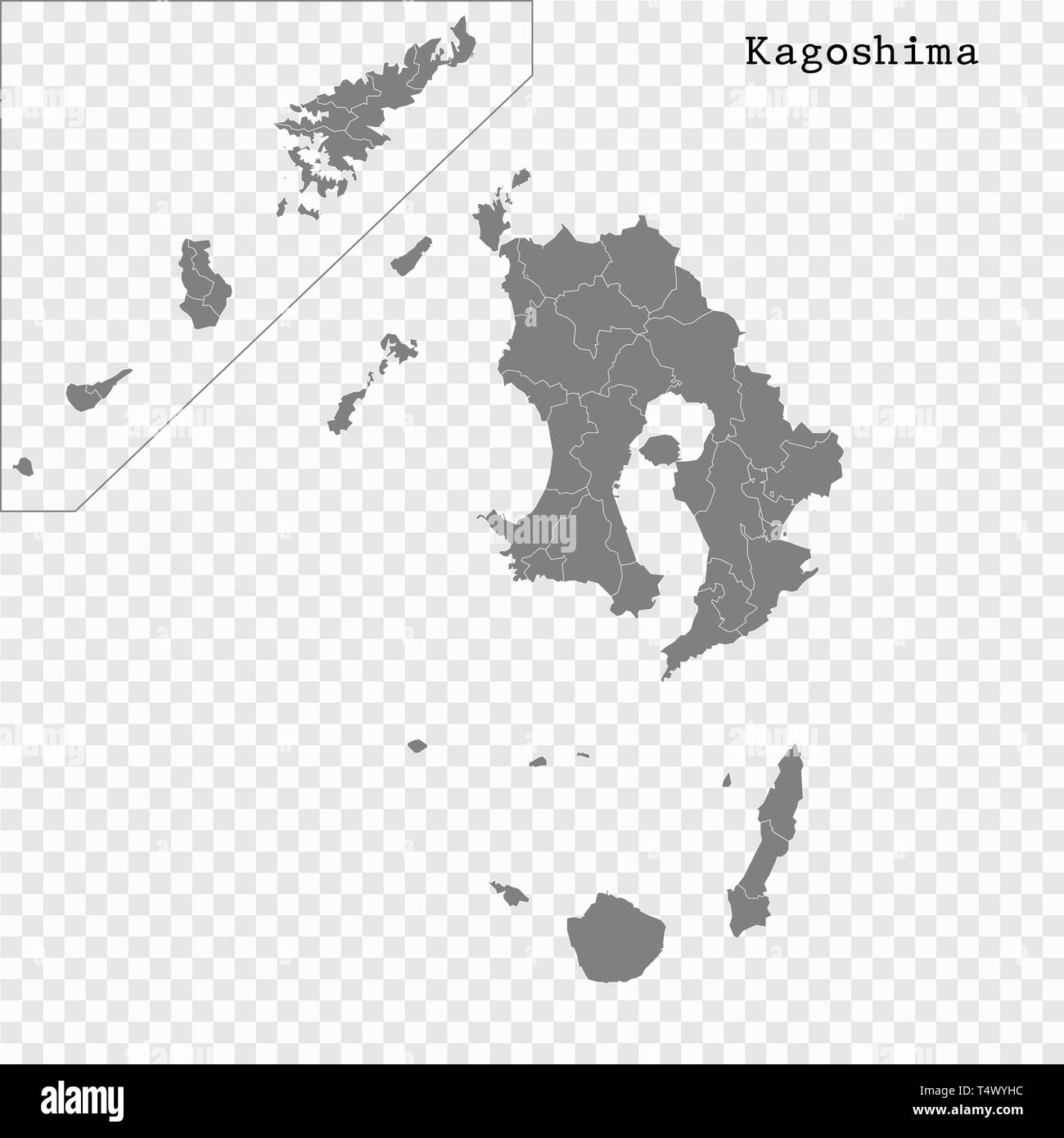 Map of kagoshima hi-res stock photography and images - Alamy