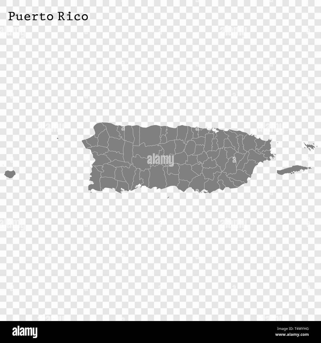 Map Of Puerto Rico Black and White Stock Photos & Images - Alamy