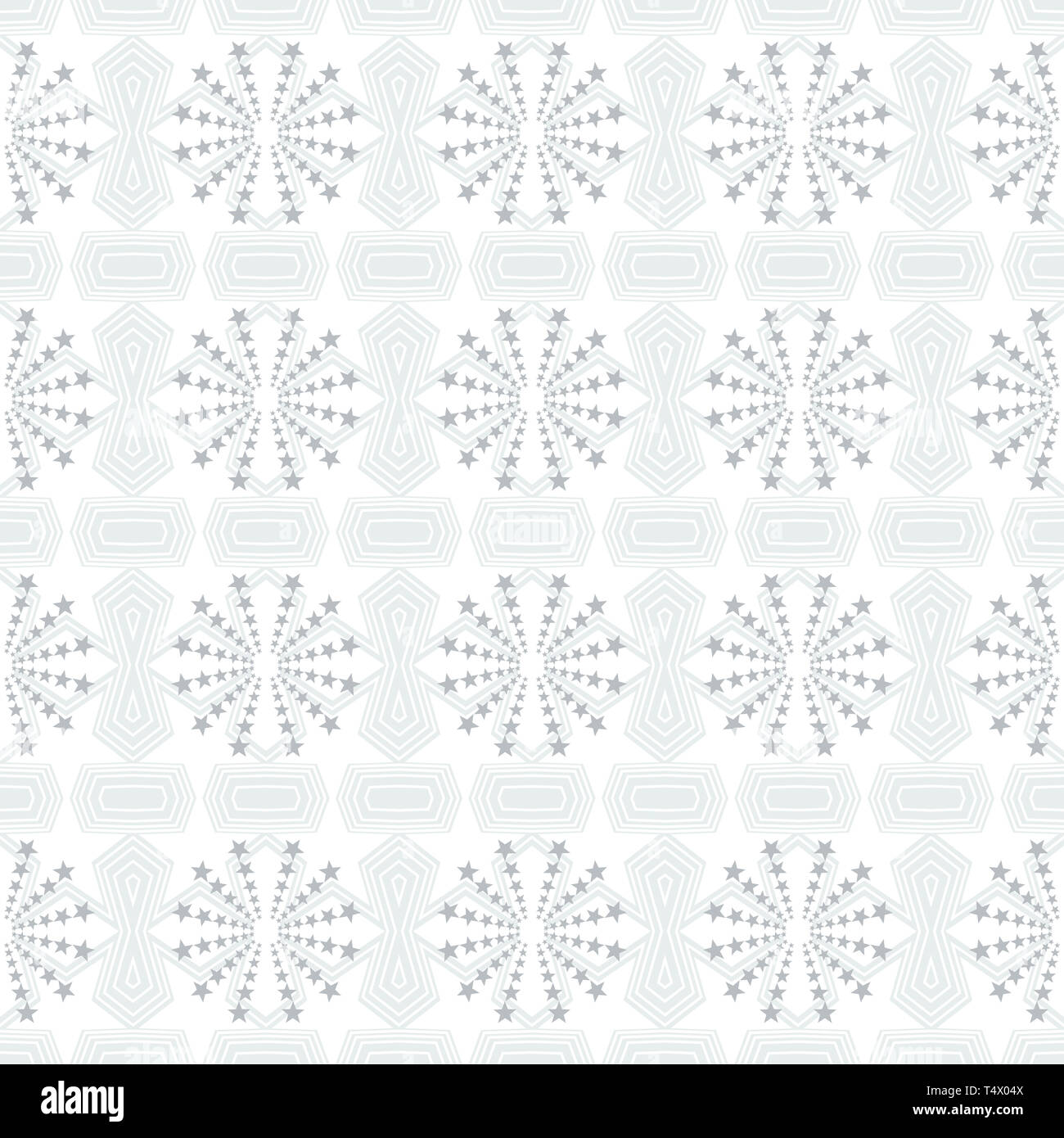 Seamless geometric pattern of soft blue stars and polygon shapes with ...