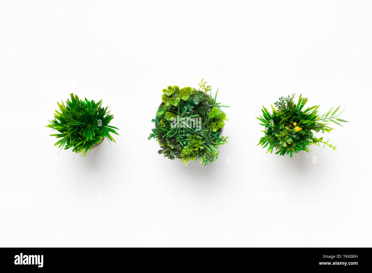 Line of flower pots Cut Out Stock Images & Pictures - Alamy